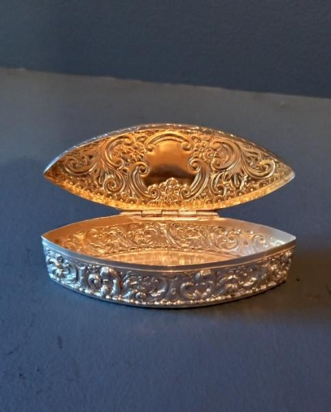 Edwardian Silver Lozenge Shaped Table Box | Sturmans Antiques