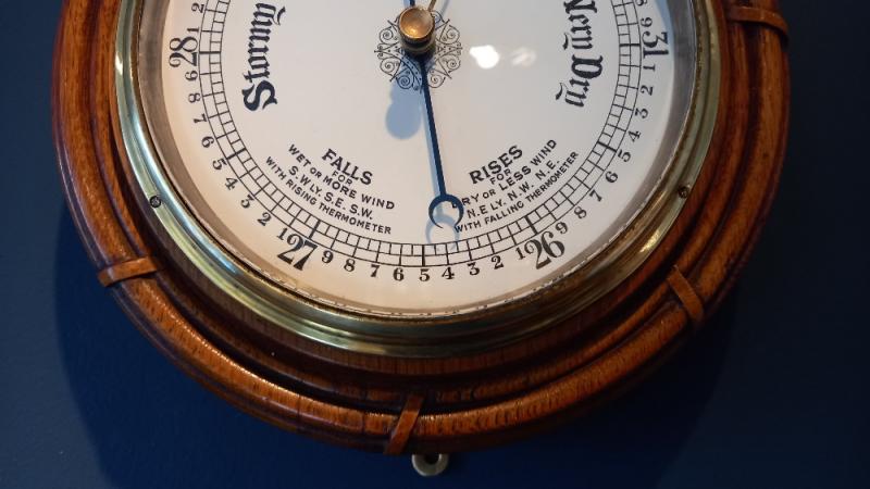 Antique Oak Ship's Rope Wheel Barometer | Sturmans Antiques