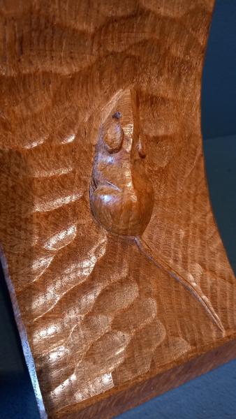 Pair of Early Mouseman Adzed Oak Bookends | Sturmans Antiques