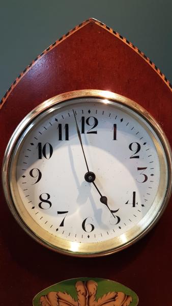 Prince of Wales Feathers Inlaid Edwardian Mantel Clock | Sturmans Antiques