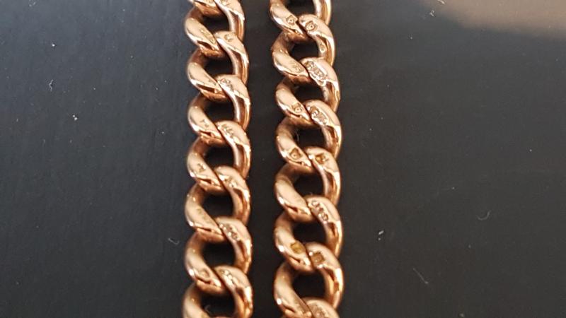 Immaculate 9ct Gold 25g Watch Chain | Sturmans Antiques