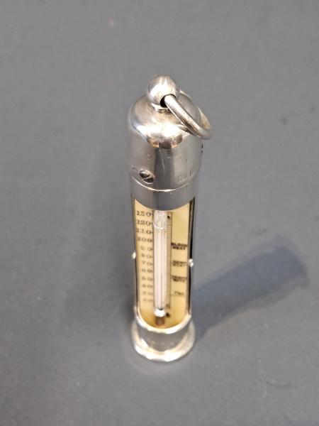 Edwardian Silver Campaign Thermometer | Sturmans Antiques