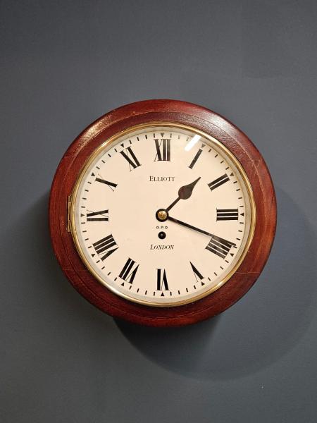 Elliott GPO Single Fusee Wall Clock | Sturmans Antiques