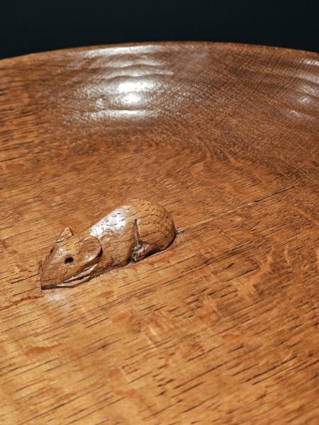 Large Thompsons of Kilburn Mouseman Adzed Oak Bowl | Sturmans Antiques