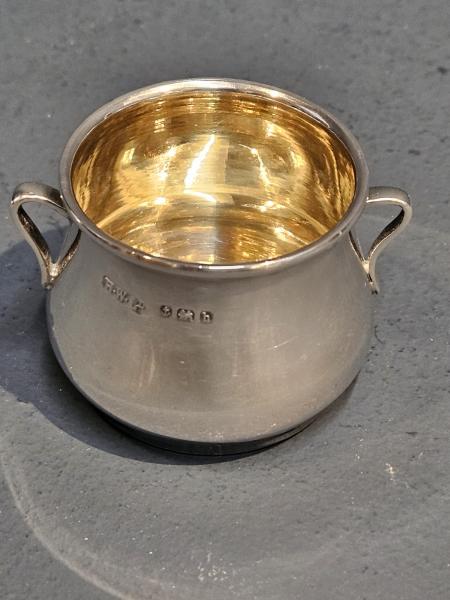 Pair of Edwardian Silver Cauldron Salts | Sturmans Antiques
