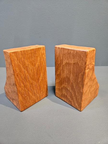 Superb Pair of Old Mouseman Adzed Oak Book Ends | Sturmans Antiques