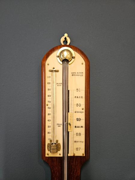 Victorian Rosewood Stick Barometer by Adie, Edinburgh | Sturmans Antiques