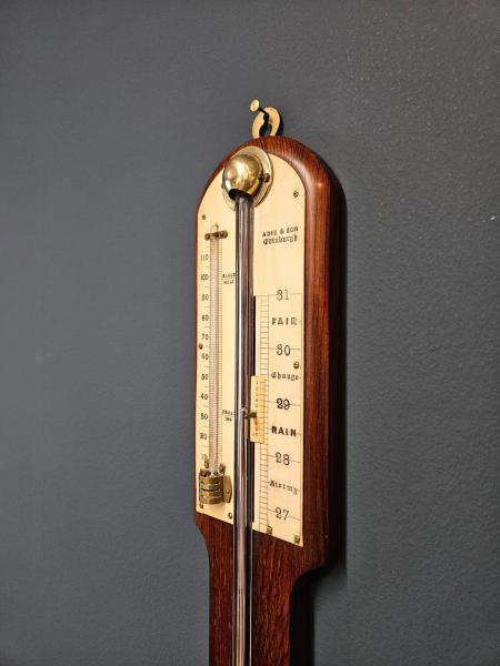 Victorian Rosewood Stick Barometer by Adie, Edinburgh | Sturmans Antiques