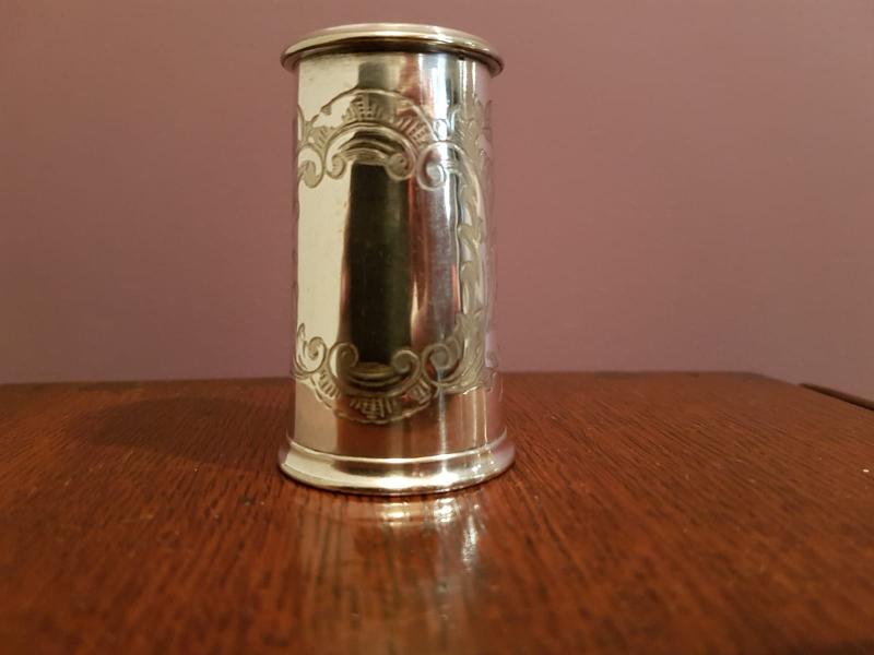 Engraved Silver Spirit Measure | Sturmans Antiques