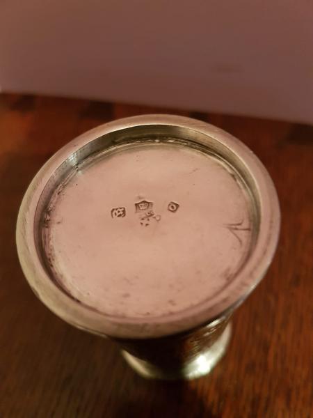 Engraved Silver Spirit Measure | Sturmans Antiques