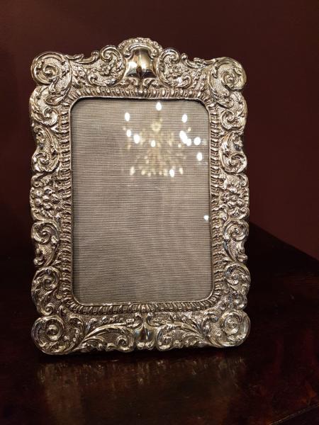 Decorative Victorian Silver Photo Frame | Sturmans Antiques