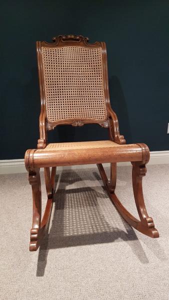 Antique Victorian Walnut Rocking Chair | Sturmans Antiques