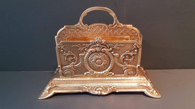 Victorian Cast Brass Letter Rack | Sturmans Antiques