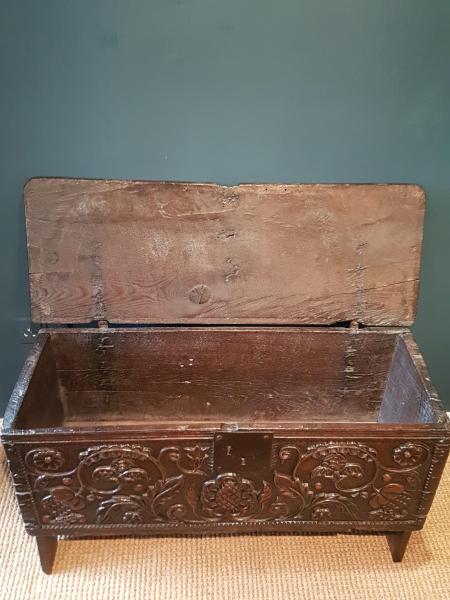 Outstanding Elizabethan Trough Of Bowland Coffer | Sturmans Antiques
