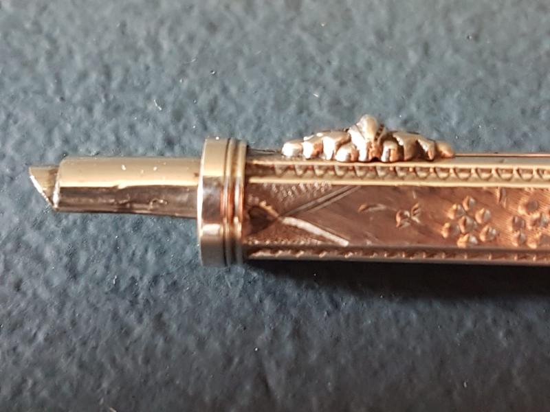 Engraved Silver Pencil, Quill and Knife Combination | Sturmans Antiques