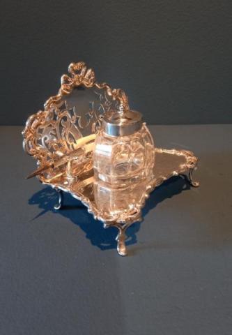 Edwardian Period Silver Pen & Ink Stand | Sturmans Antiques