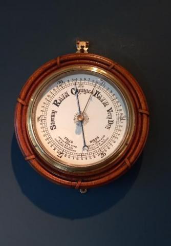 Antique Oak Ship's Rope Wheel Barometer | Sturmans Antiques