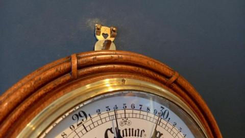 Antique Oak Ship's Rope Wheel Barometer | Sturmans Antiques