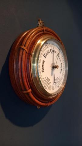Antique Oak Ship's Rope Wheel Barometer | Sturmans Antiques