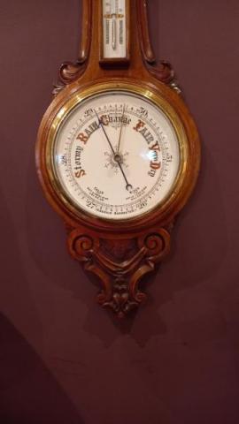 Victorian Polished Oak Porcelain Dial Banjo Barometer | Sturmans Antiques
