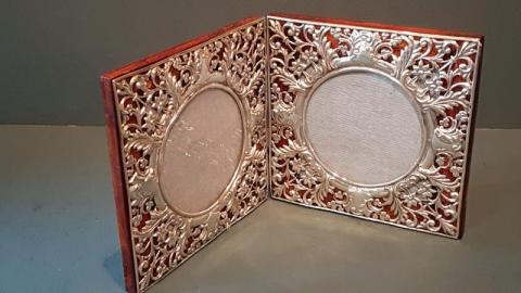 Superb Victorian Silver Double Photo Frame | Sturmans Antiques